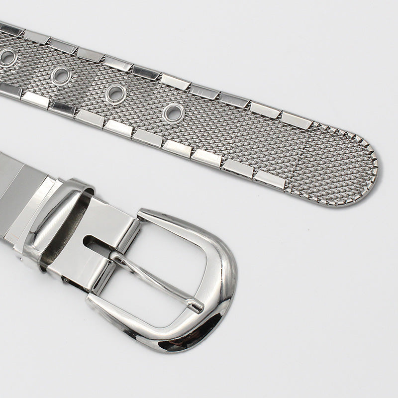 Buy Silver Metallic Hip Belt | Drape Divaa